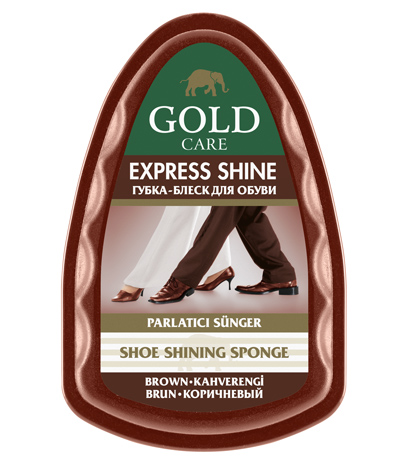 Express Shine Sponge - Gold Care Shoe Care Products