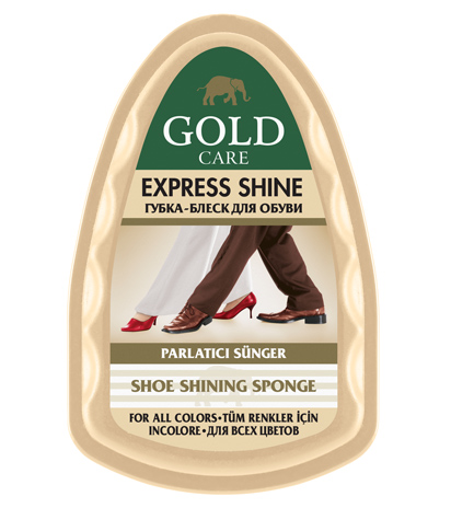 Express Shine Sponge - Gold Care Shoe Care Products